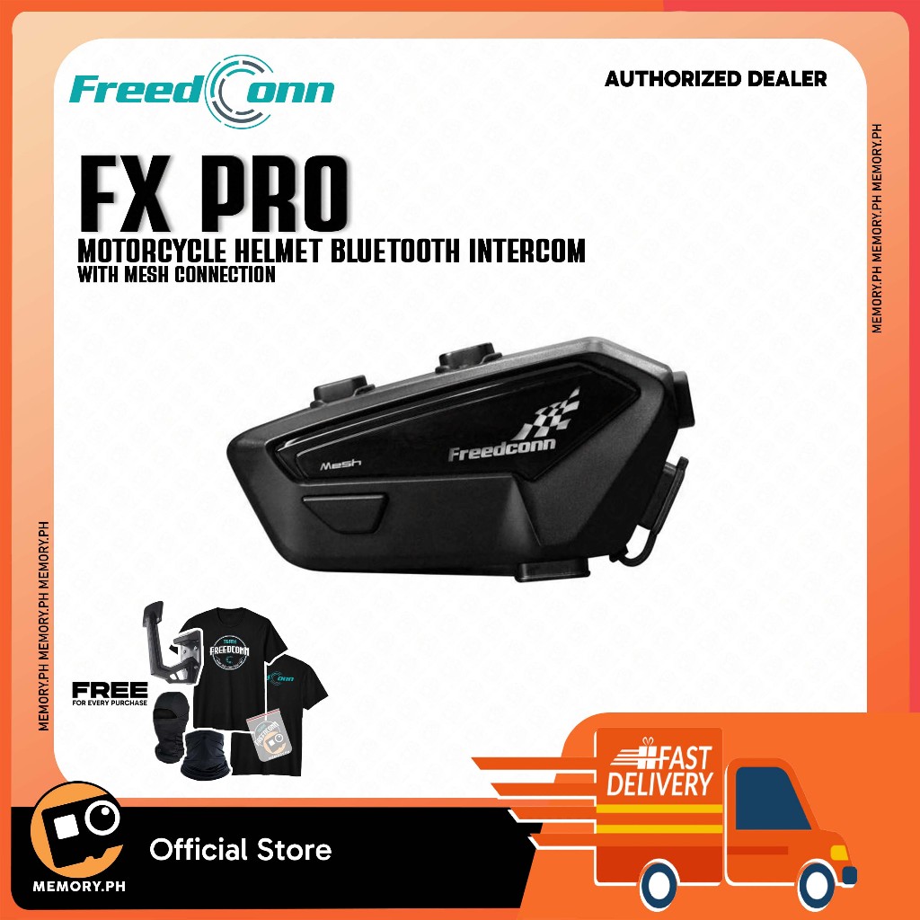 Freedconn FX PRO Motorcycle Bluetooth Intercom with Mesh Connection ...