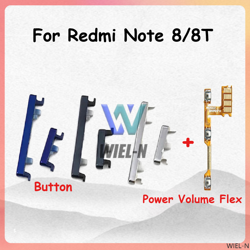 For Redmi Note 8 switch ribbon power volume button bent replacement ...