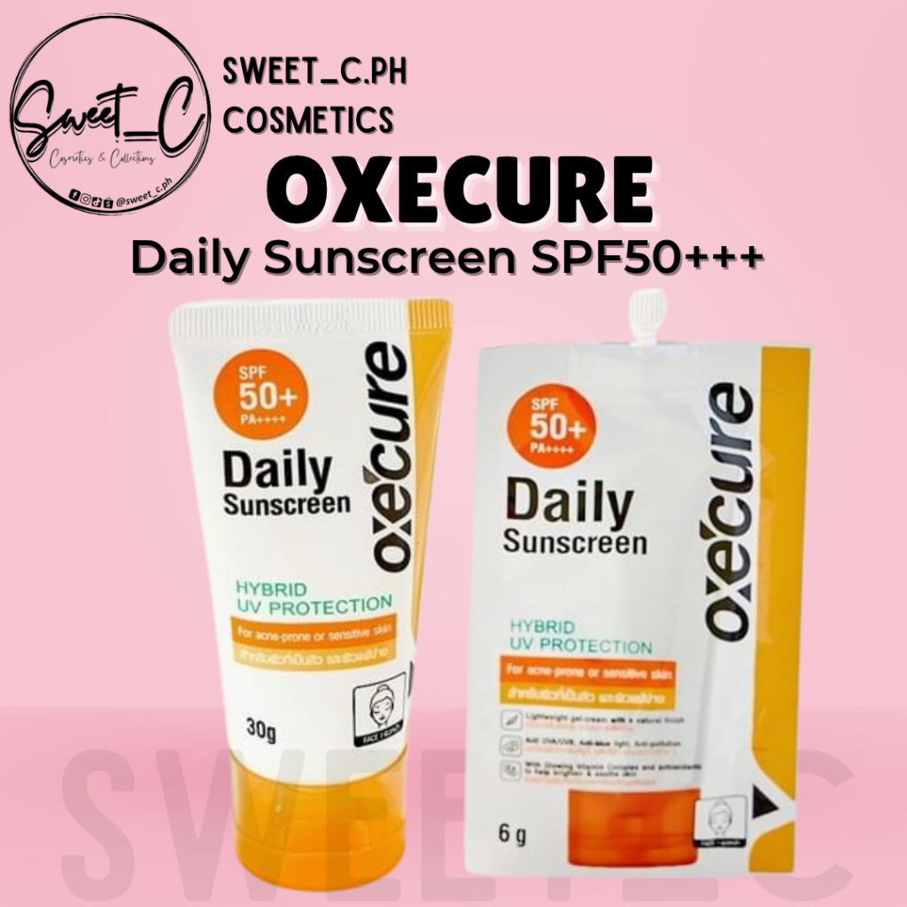 Oxecure Daily Sunscreen SPF50+/PA++++ 6g | Shopee Philippines