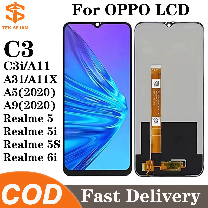 TEK.SEJAM LCD For OPPO Realme C3 C3i 5 5s 5i 6i A5 A9 2020 LCD Display ...