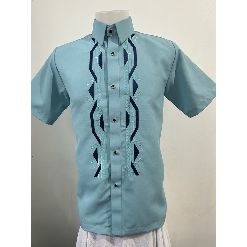 Colored embroidered Polo Barong Miyaki Fabric | Shopee Philippines