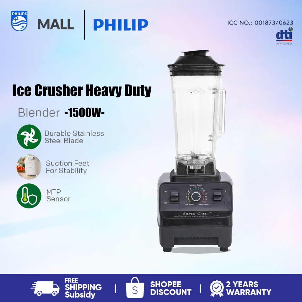 Philips ice Power Heavy Duty Ice-Crushing Blender (1500W) (2L Capacity ...