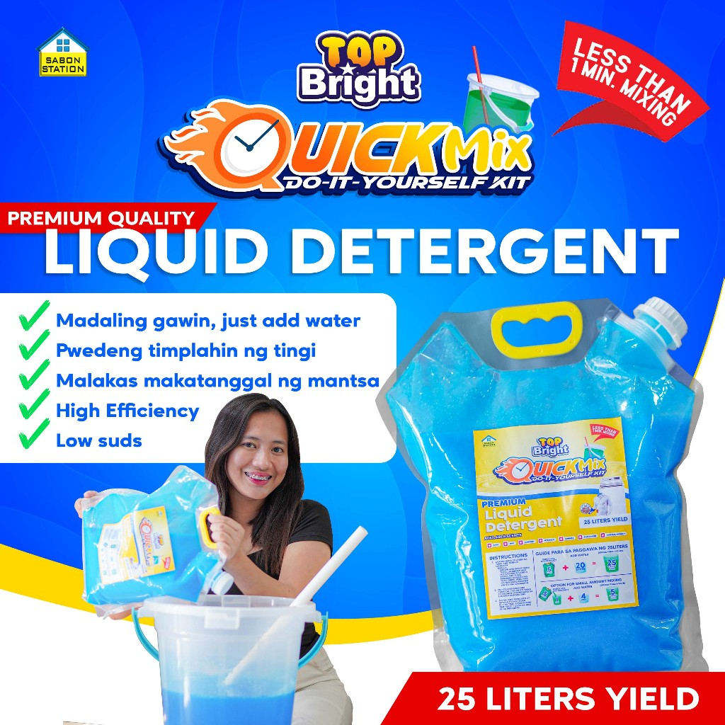 Quickmix Liquid Detergent DIY Kit 25L Yield | Less Than 1 Minute Mixing ...