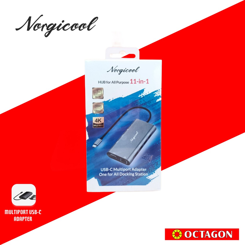 NORGICOOL NC9591 11 IN 1 MULTIPORT USB-C HUB | Shopee Philippines