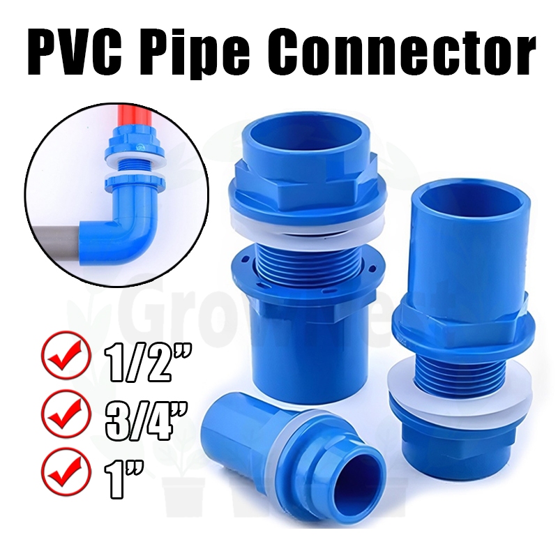 Aquarium Inlet Outlet Connector Fish Tank Pipe Fittings PVC Garden ...