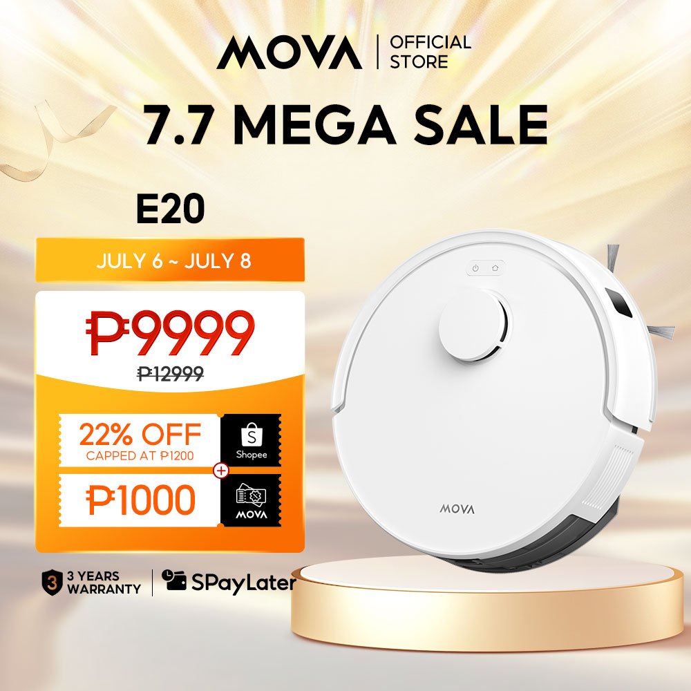 MOVA E20 Robot Vacuum Cleaner with Mopping Function Smart App Control【3 years warranty】 | Shopee ...