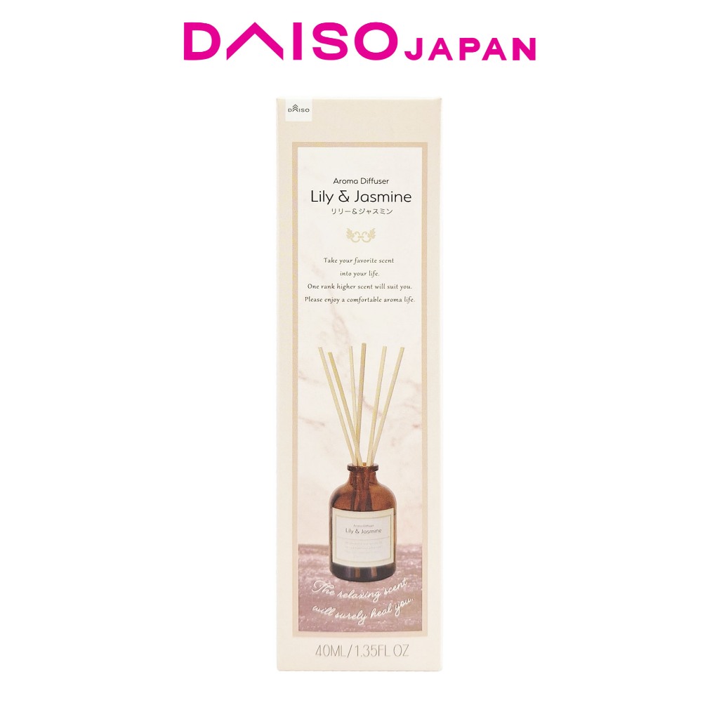Daiso Lily & Jasmine Scent Aroma Diffuser (40ml) | Shopee Philippines
