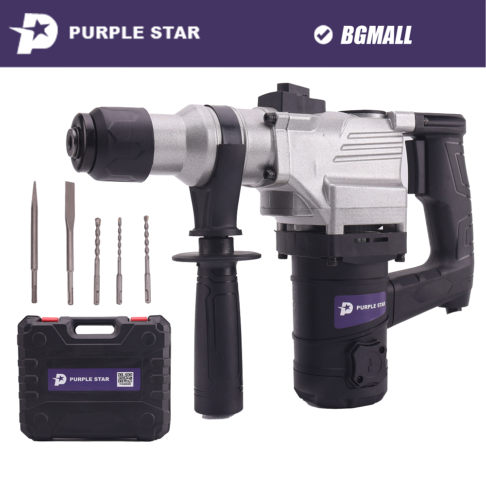 Purple Star 1500W 26mm Heavy Duty Professional Rotary Hammer Drill With ...
