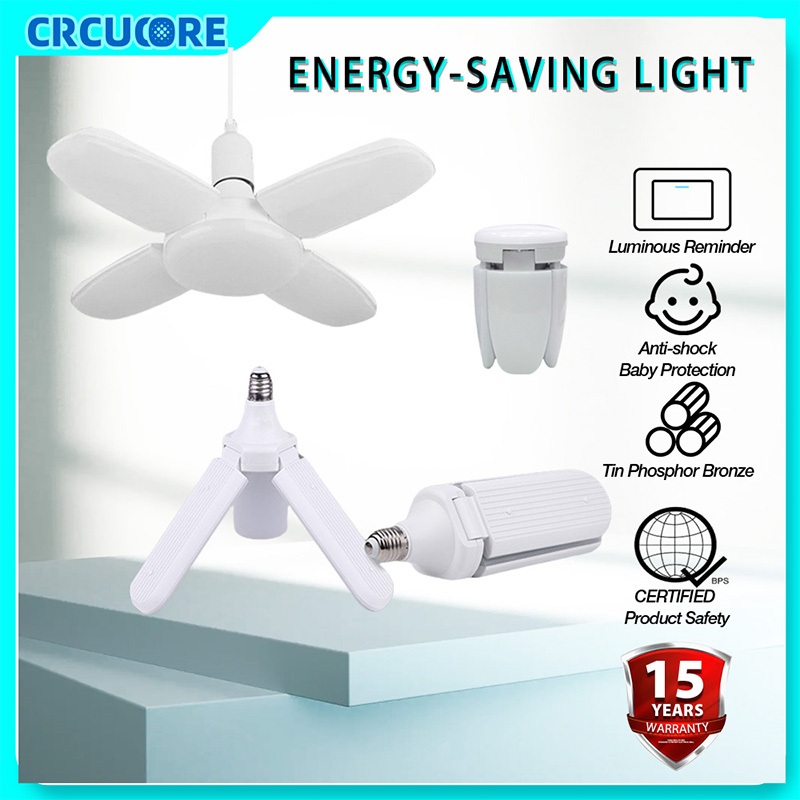 【Brightenlife】Ceiling LED Bulb Foldable Fan Blade light 45W/80W LED ...