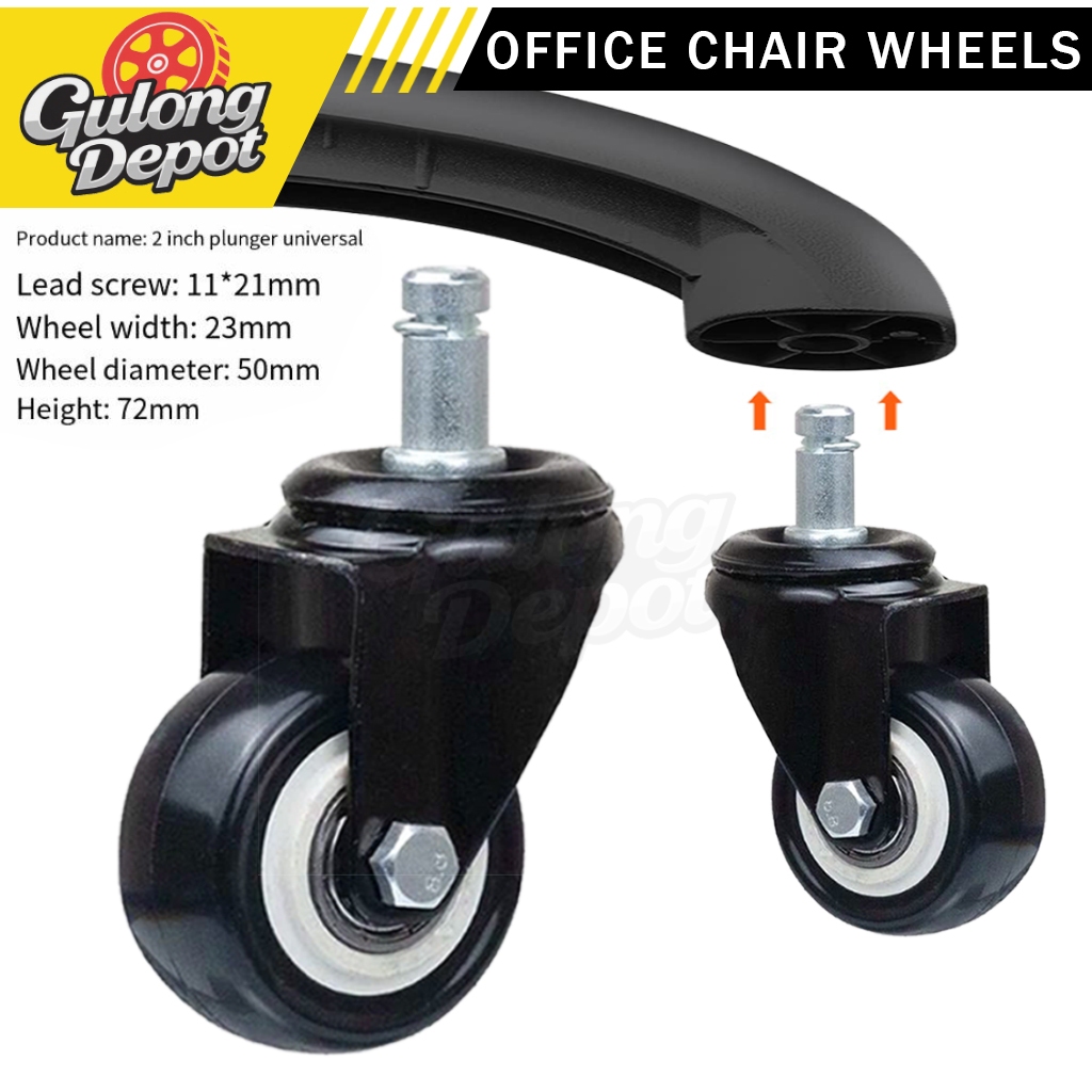 Office Chair Wheels Silent Wheel Heavy Duty Swivel Computer Chair ...
