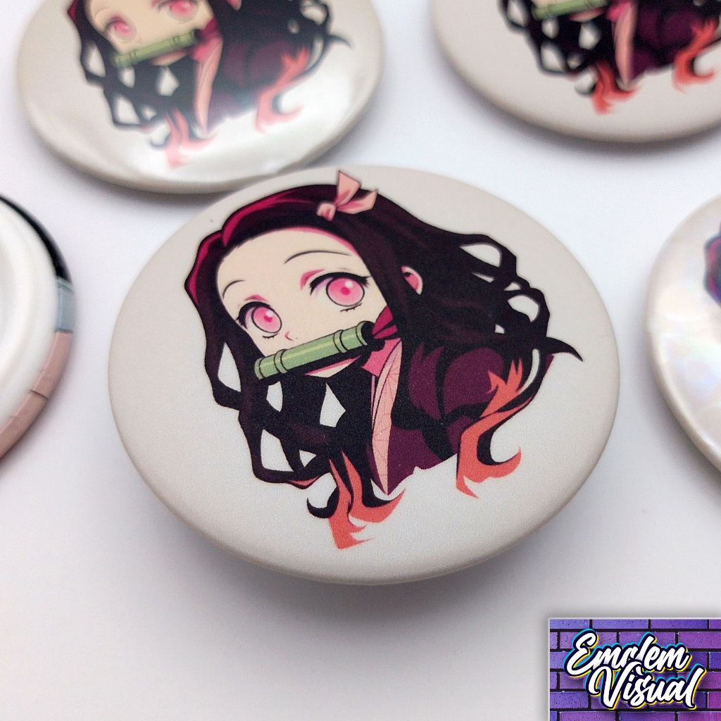 button pin DEMON SLAYER (anime nezuko badge) accessory bag cap hat t ...