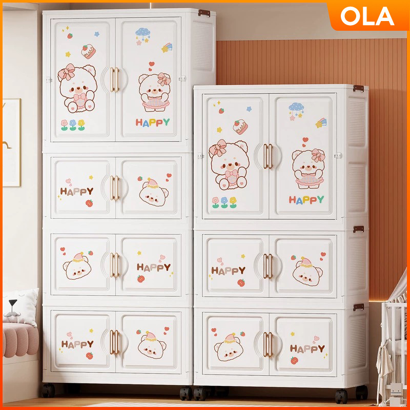 70cm baby cabinet Cartoon clothes organizer Cabinet for clothes easy ...