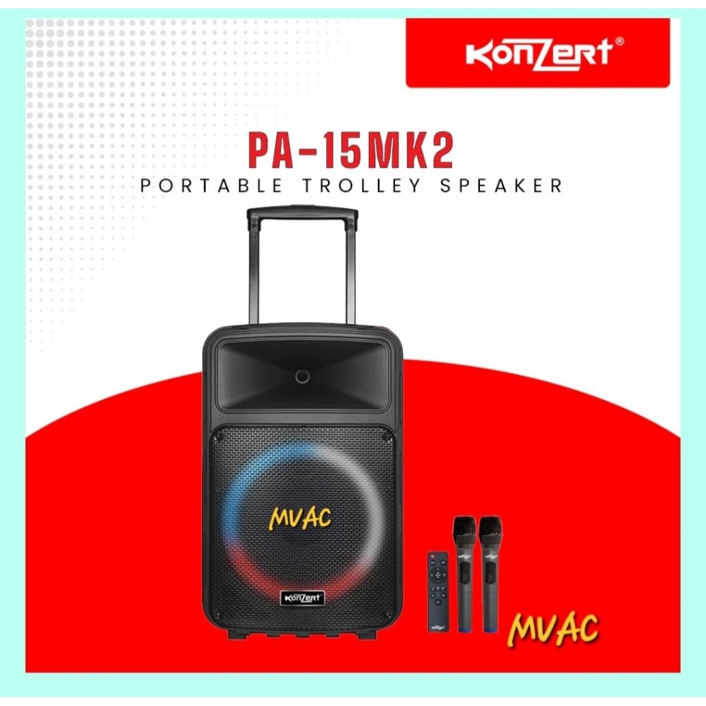 Konzert PA-15MK2 portable trolley speaker | Shopee Philippines