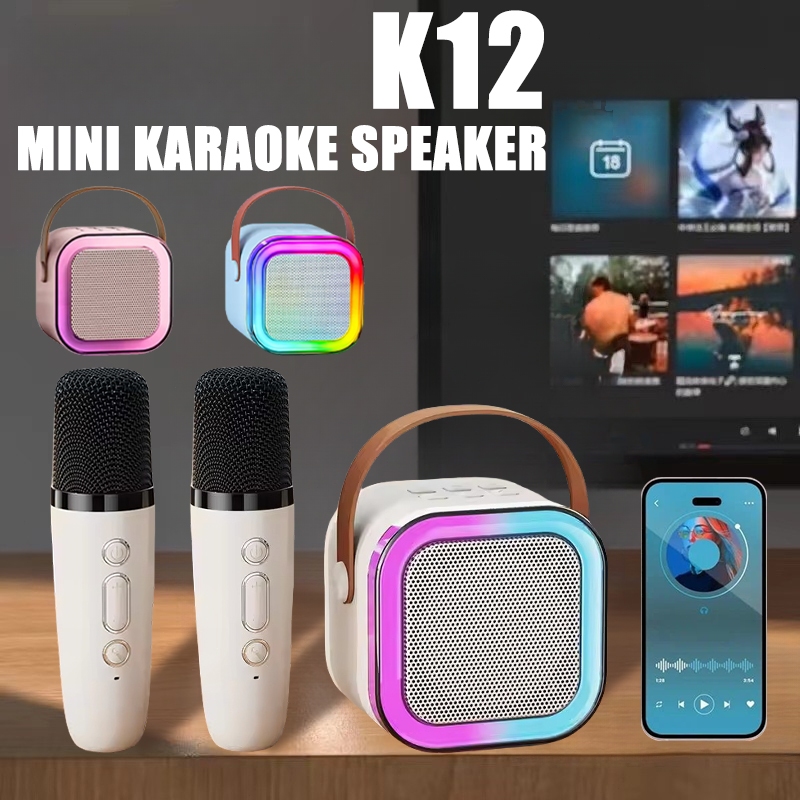 FUDDI K12 Bluetooth Speaker Microphone Wireless with Mic Portable Home KTV Karaoke | Shopee ...