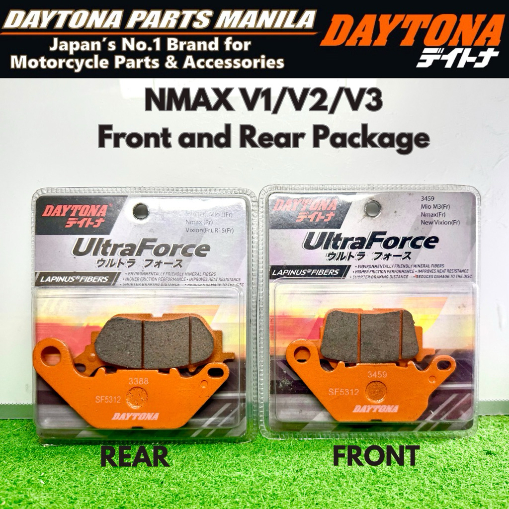 Daytona Brakepads Pro Series NMAX V1,V2 and V3 Front and Rear Lapinus ...