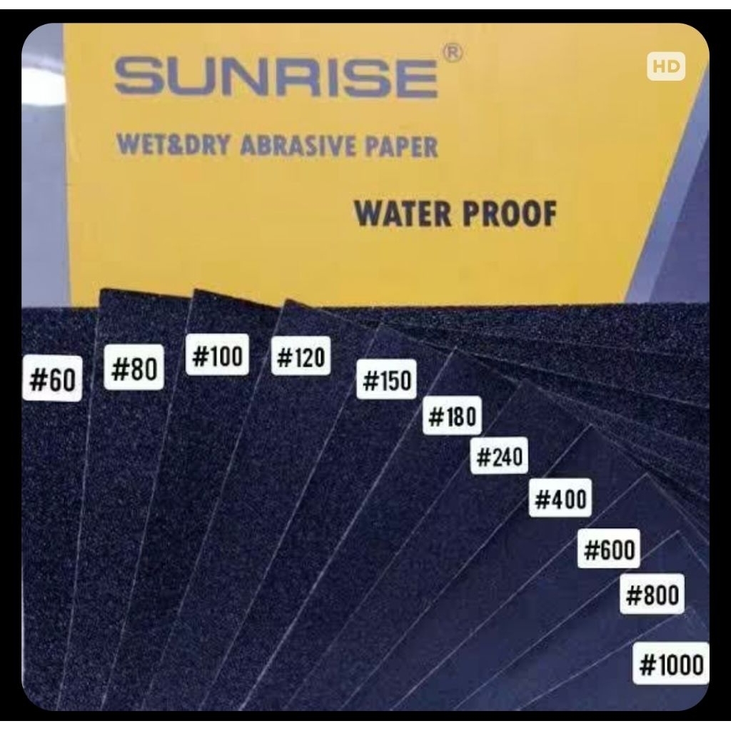 100pcs SUNRISE/ULA Sand paper/Sandpaper/Waterproof Abrasive paper/Liha ...
