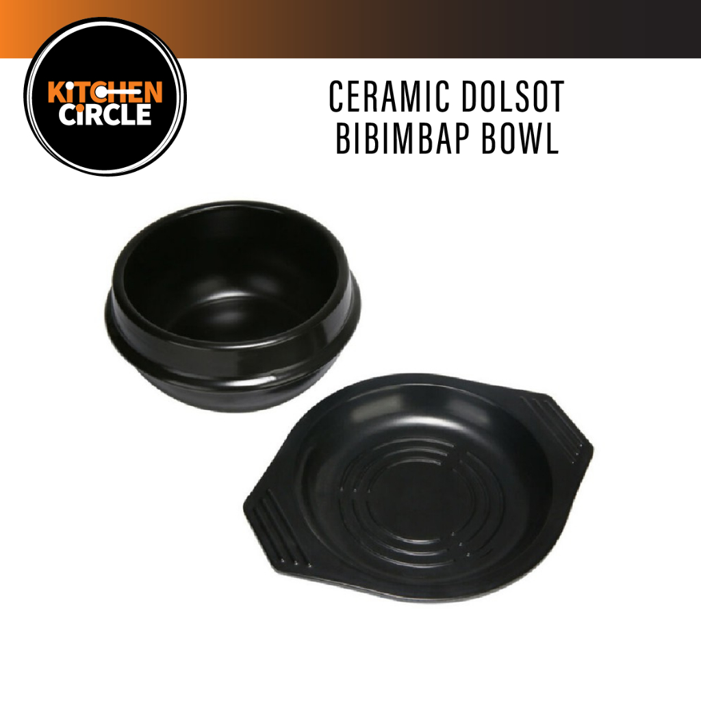 Kitchen Circle Korean Ttukbaegi Earthenware Ceramic Clay Black Dolsot ...