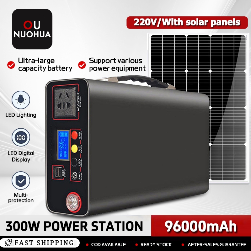 300W/220V Power Station Portable 96000mAh Big Capacity Power Station ...