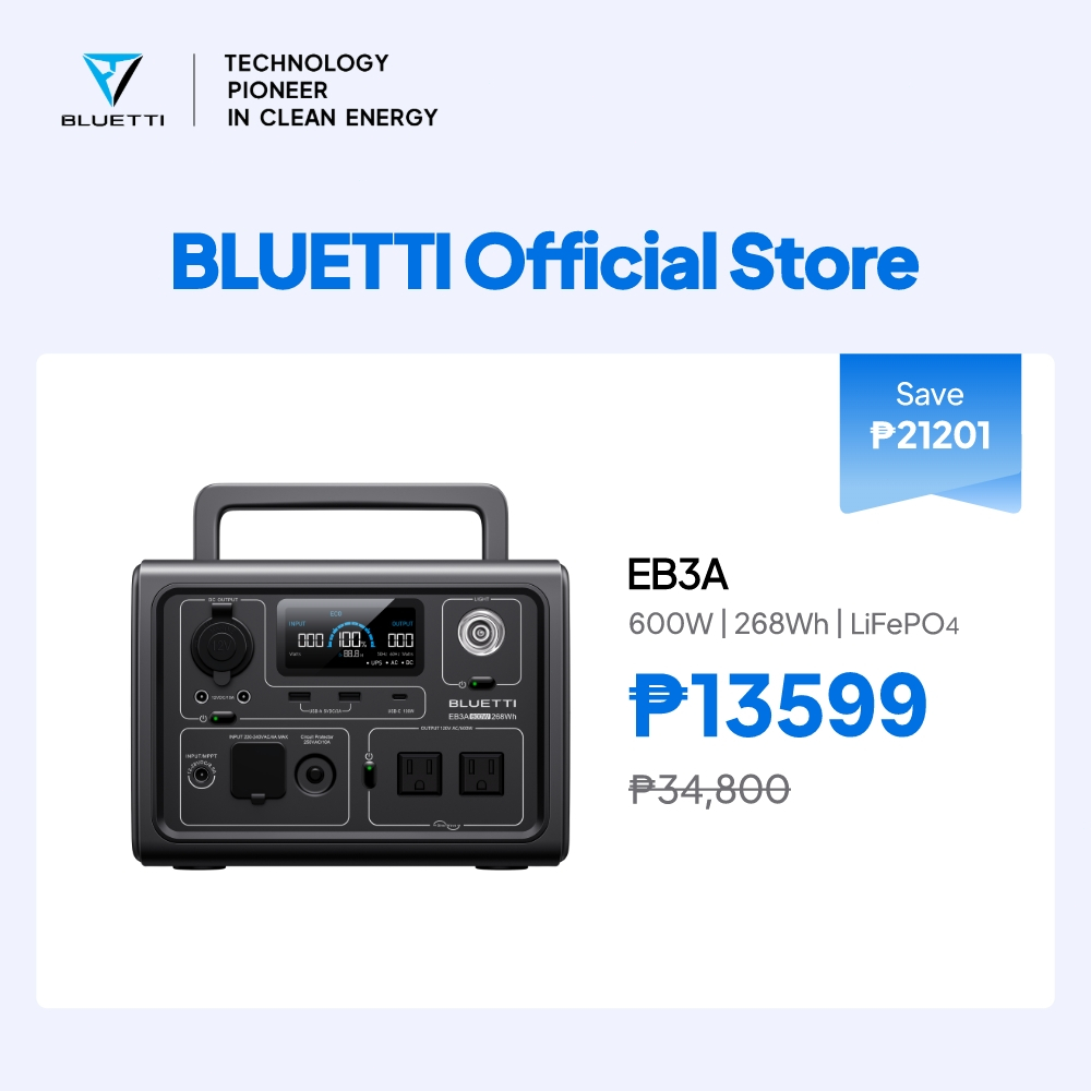 【Essentials for typhoon power outage】BLUETTI EB3A 268Wh/600W 72432mAH ...