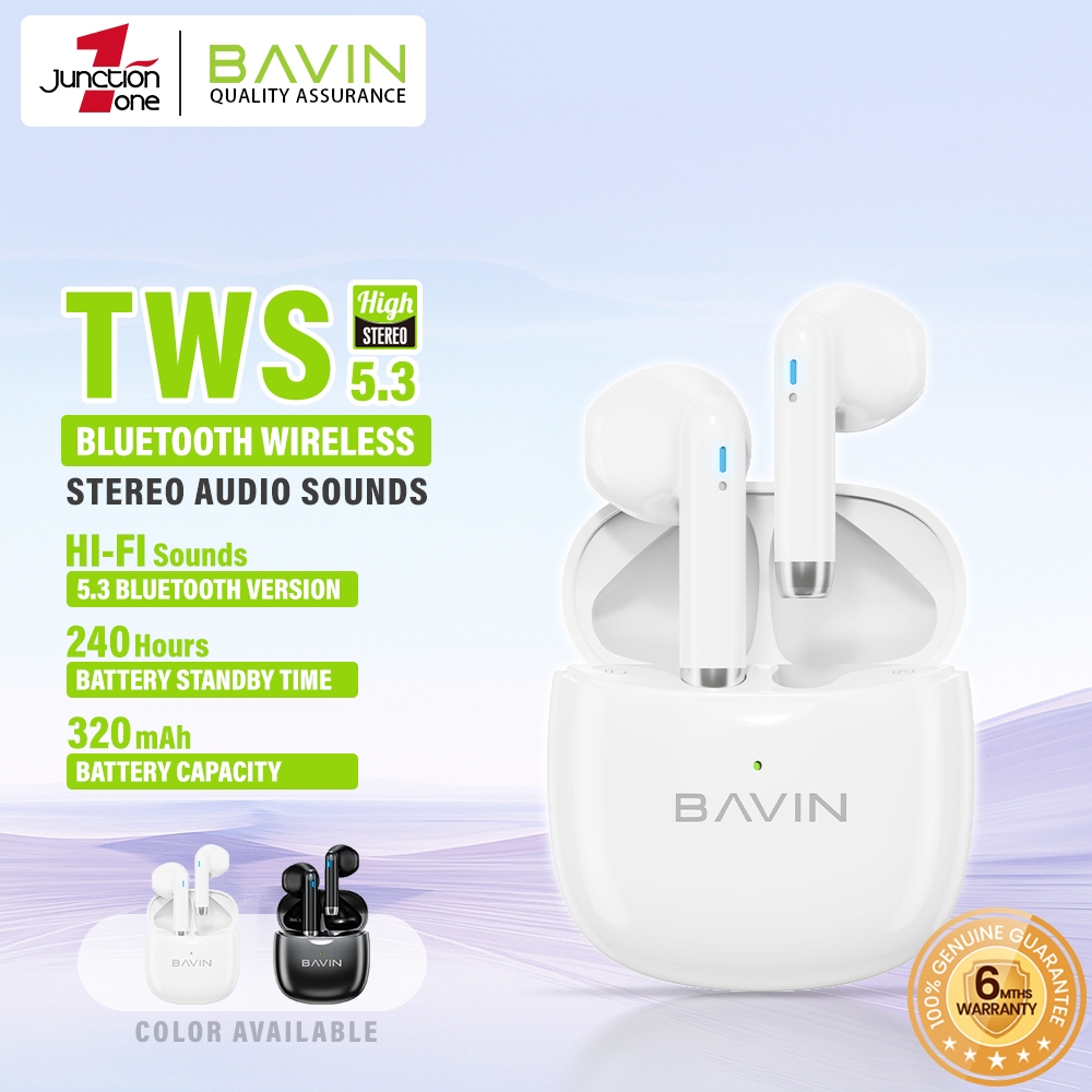 BAVIN BA19 5.3V Hi-Fi Bluetooth Wireless TWS Earbuds Active Noise ...