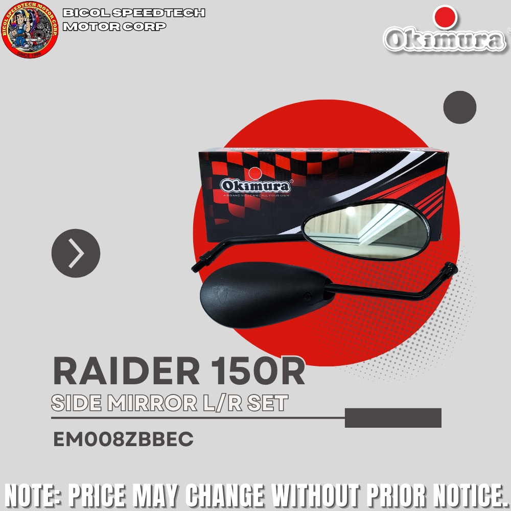 RAIDER 150R SIDE MIRROR L/R SET (EM008ZBBEC) | Shopee Philippines