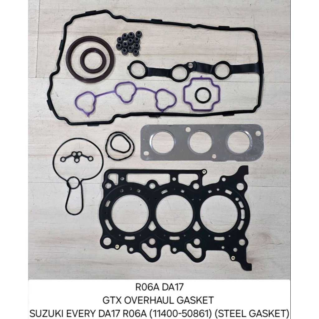 OVERHAULING GASKET SUZUKI EVERY DA17 R06A (STEEL GASKET) | Shopee ...