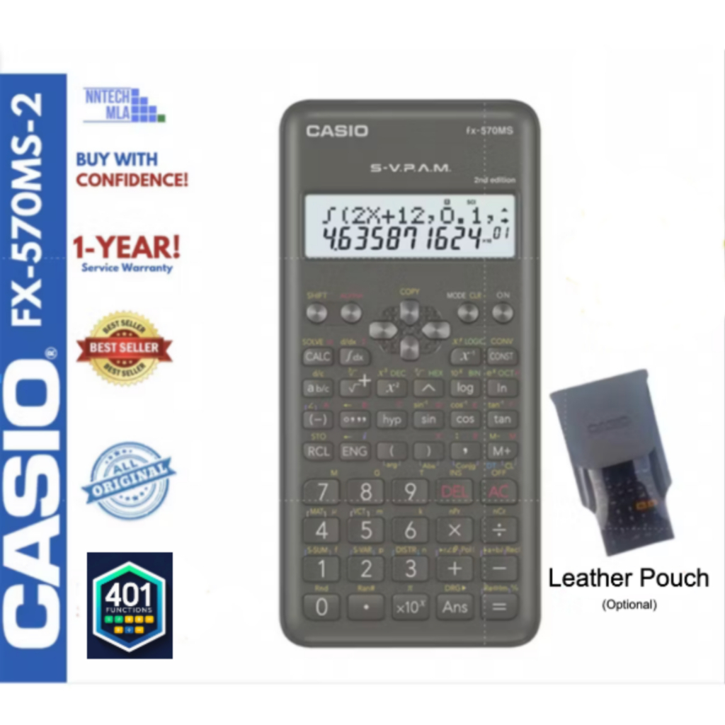 Casio Fx570ms 2nd Edition with Shift Solve Scientific Calculator ...