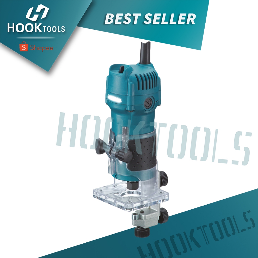 HOOK Tools MT3709 Palm wood Router / Trimmer 530W Professional Power ...