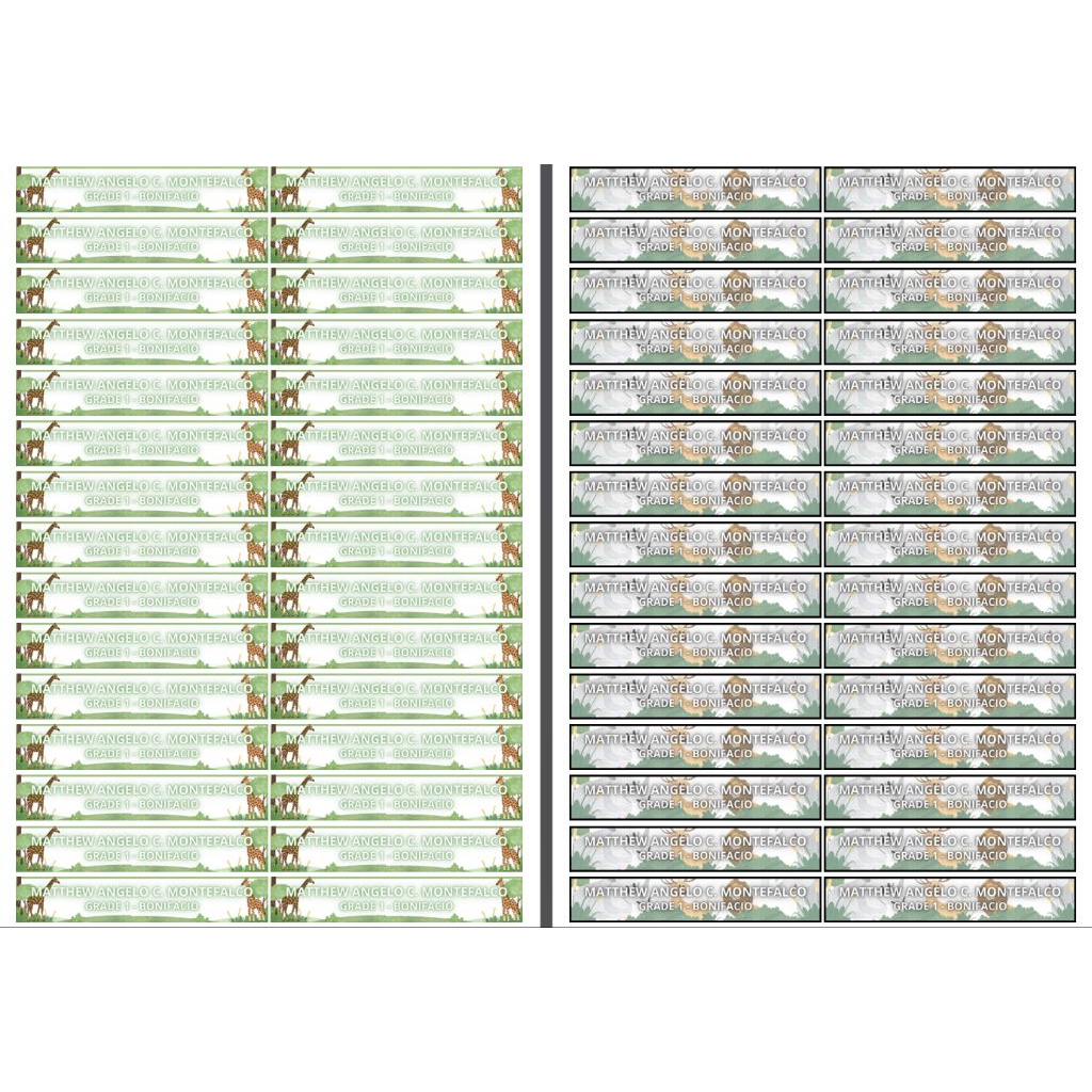 30pcs Custom Notebook Sticker / Name Label | Shopee Philippines