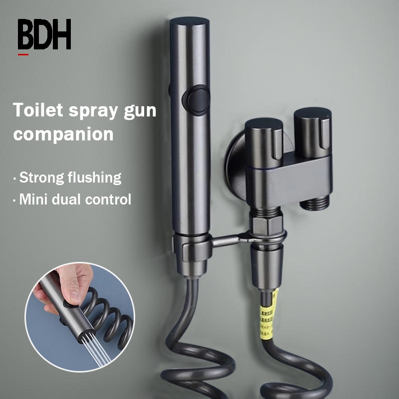 BDH Dual Control Bidet Spray -High Pressure Toilet Water Gun with Angle ...
