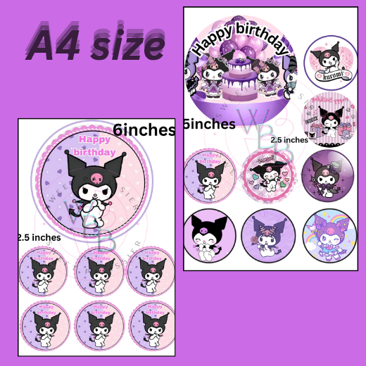 Customized Edible Print Cake Topper A4 size Personalized Wafer Paper ...