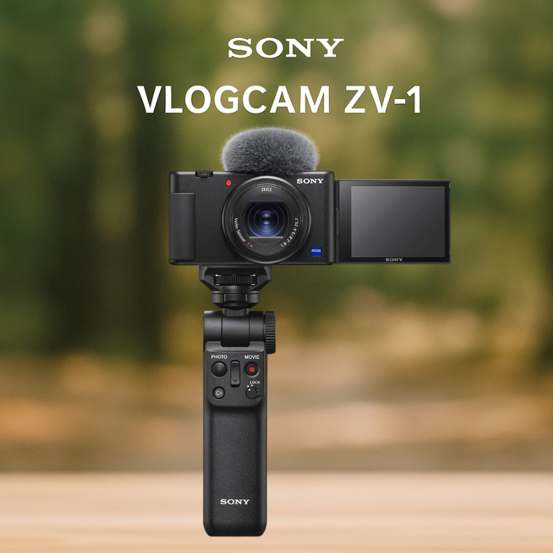 Sony VLOGCAM ZV-1G Compact Vlog Camera Kit with Grip GP-VPT2BT, Extra ...