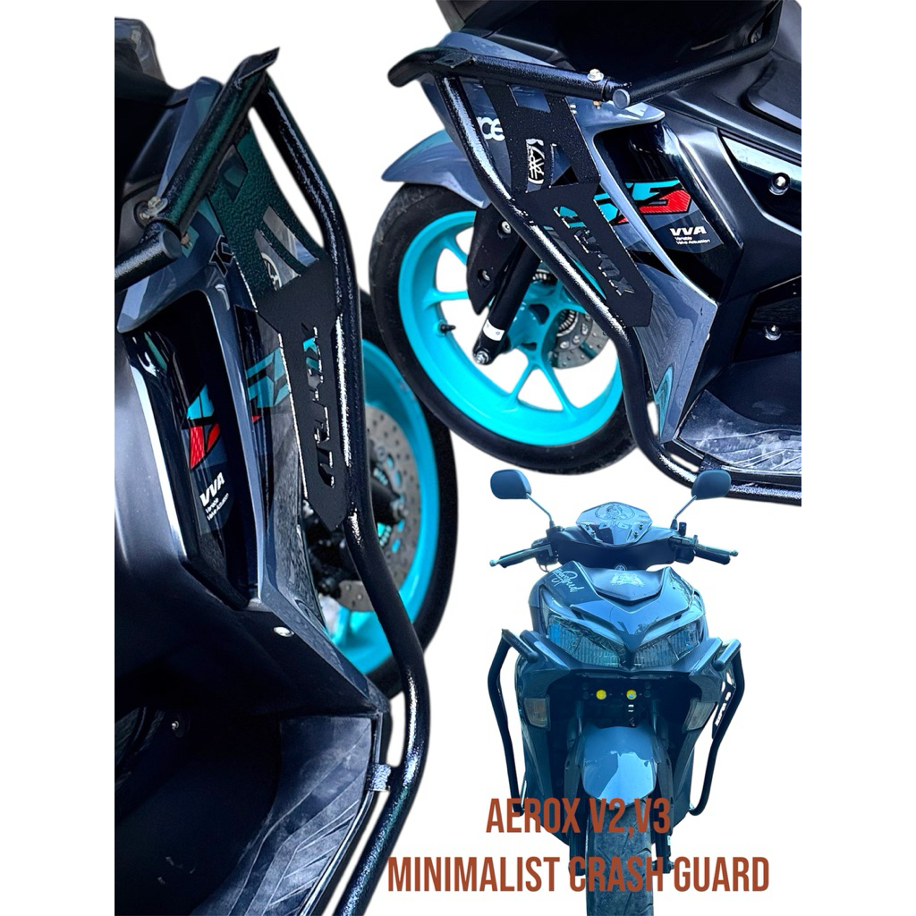 AEROX v1,V2,v3 CRASH GUARD POWDER COATED FINISH | Shopee Philippines