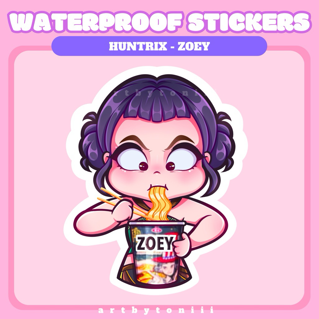 ZOEY HUNTRIX KPOP DEMON HUNTERS WATERPROOF LAPTOP | TUMBLER STICKERS ...