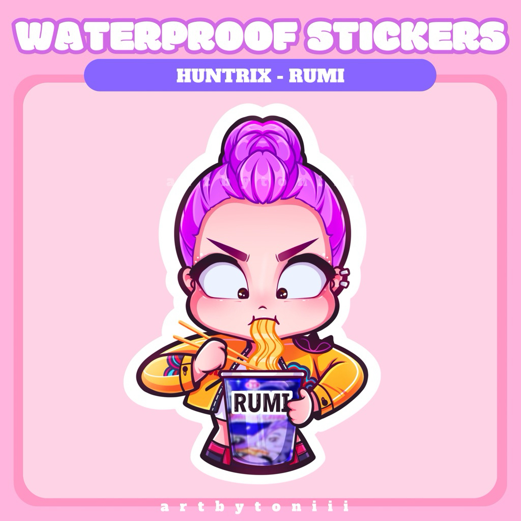 RUMI HUNTRIX KPOP DEMON HUNTERS WATERPROOF LAPTOP | TUMBLER STICKERS ...