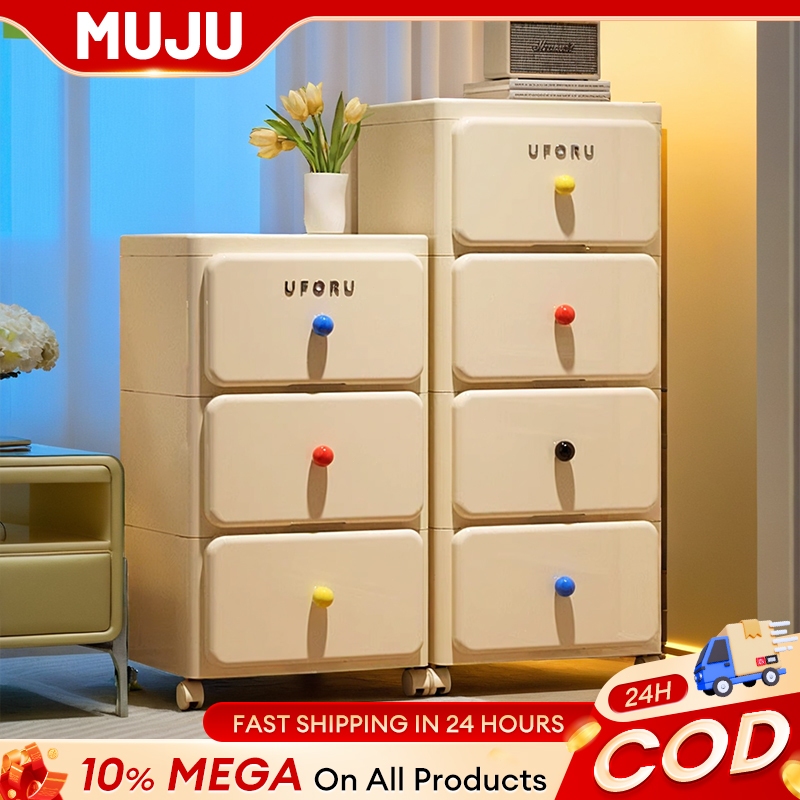 MUJU Slim Drawer Organizer With Wheels Clothes Storage Cabinet Slim ...