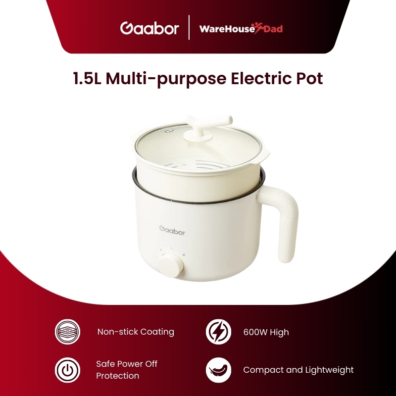 Gaabor Multi-purpose Non-Stick Electric Pot 1.5L Large Capacity (GR ...