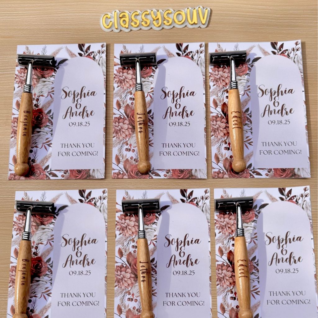 Bamboo Personalized Wooden Shaver Razor with NAME for gift weddings ...
