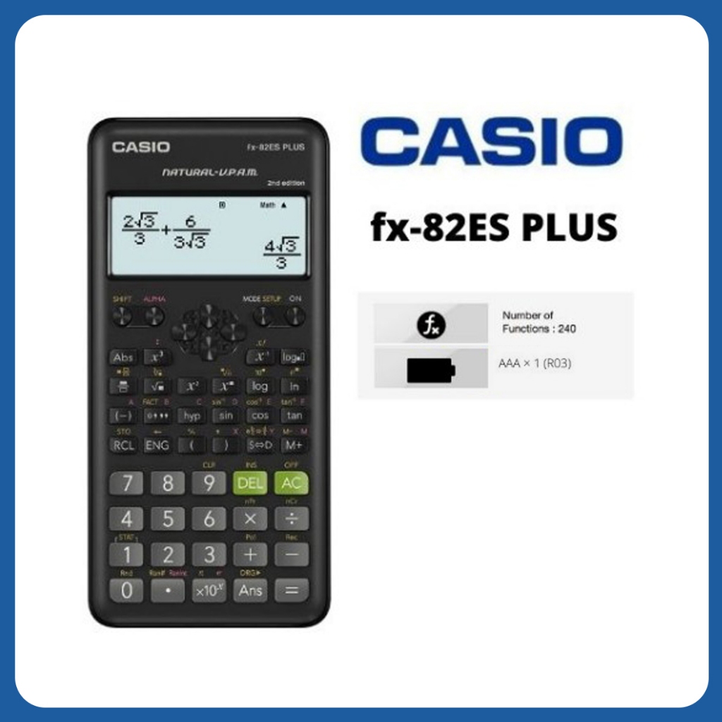 Casio fx-82ESPLUS ES PLUS Series - Non Programmable/SCHOOL/LAB. | Cal ...