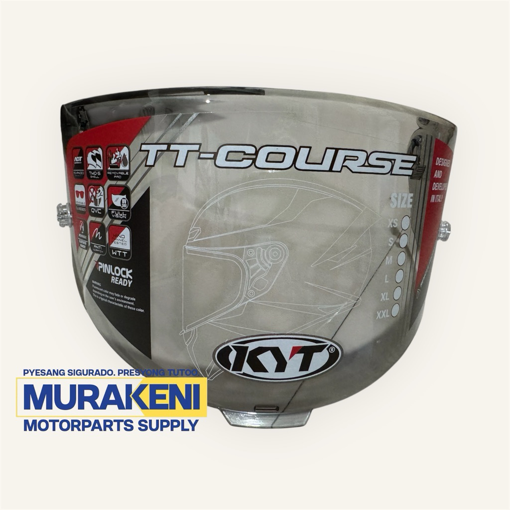 KYT TT-COURSE VISOR LIGHT SMOKE ORIGINAL | Shopee Philippines