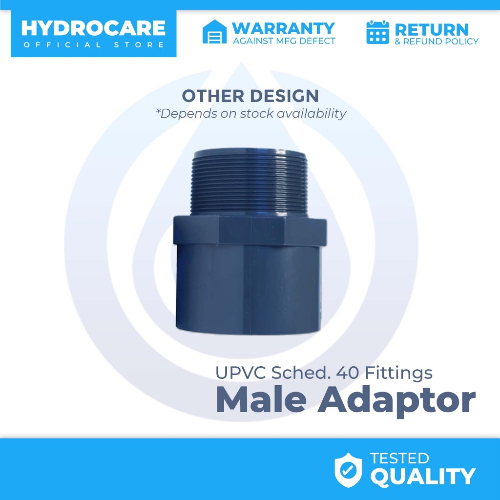 UPVC Male Adapter Gray Fittings 1/2 to 1 Inches | Shopee Philippines