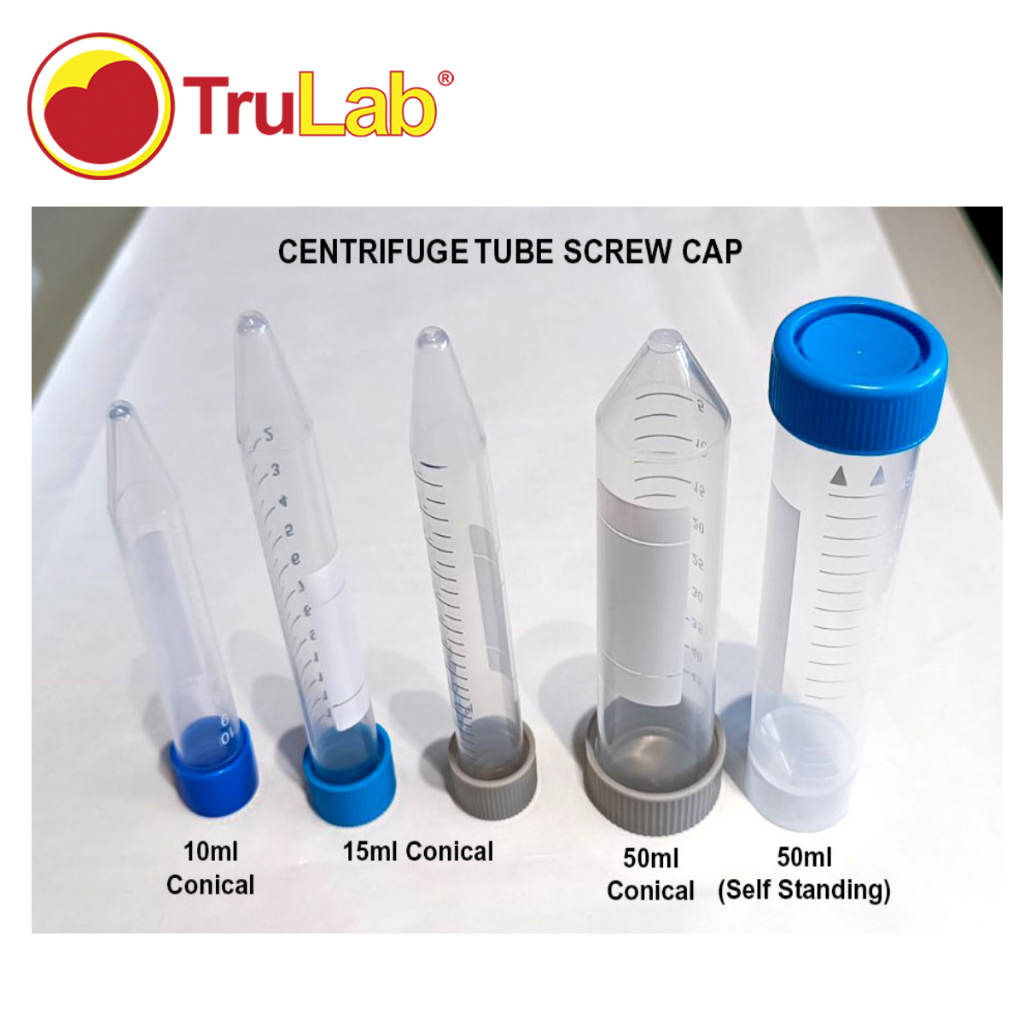 Centrifuge Tube Screw Cap Blue and Gray Caps Trulab Laboratory and ...