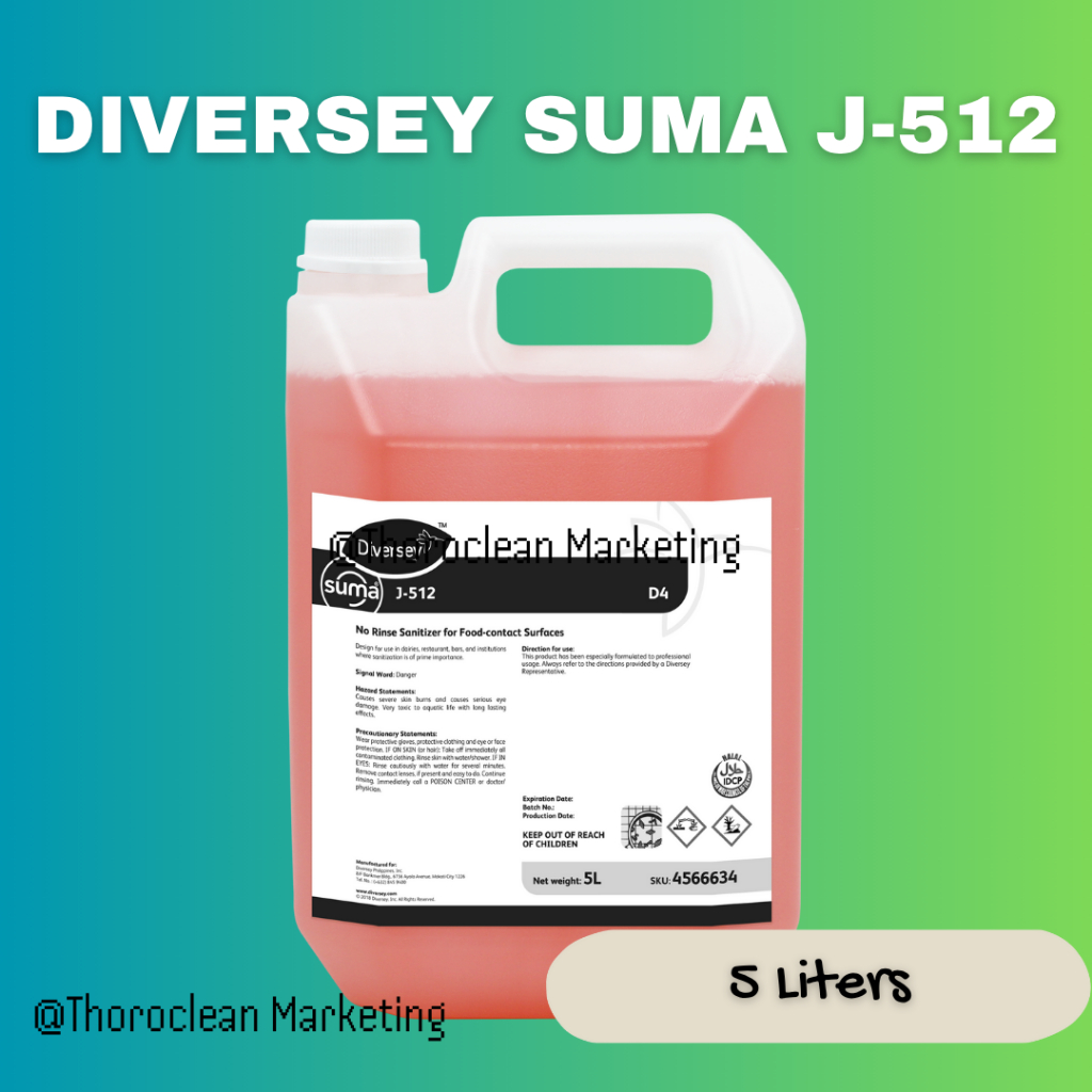 Diversey Suma Final Step J-512 No Rinse Sanitizer For Food Contact ...