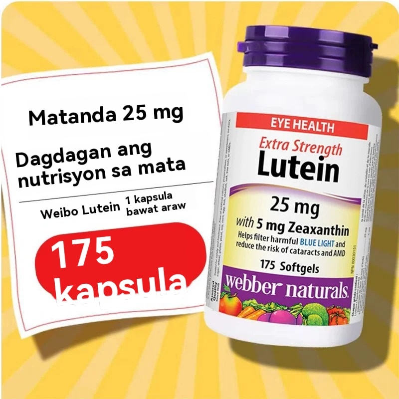 Webber Naturals Lutein Zeaxanthin Lutein Adult Eye Care Capsules 175 ...