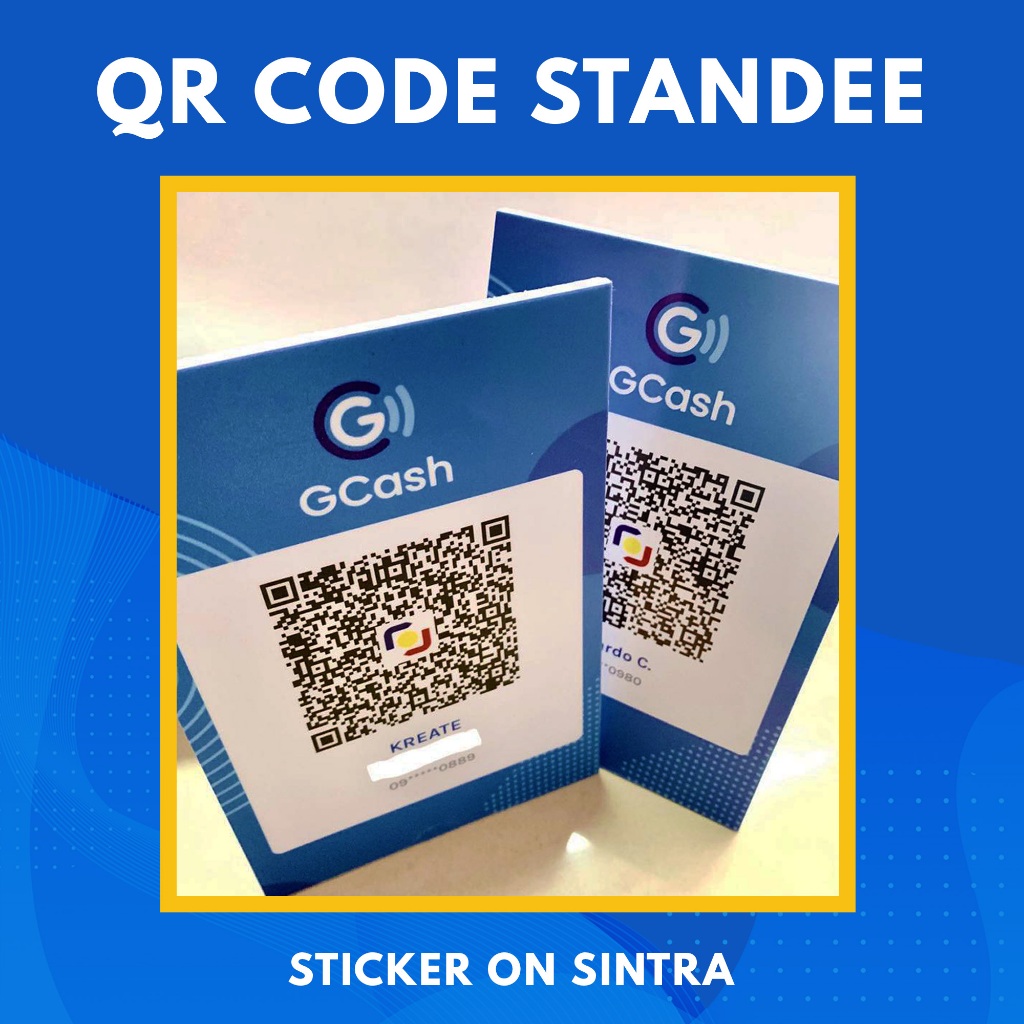 QR Code Standee UV Print Sticker on Sintra non-fading and scratchproof ...
