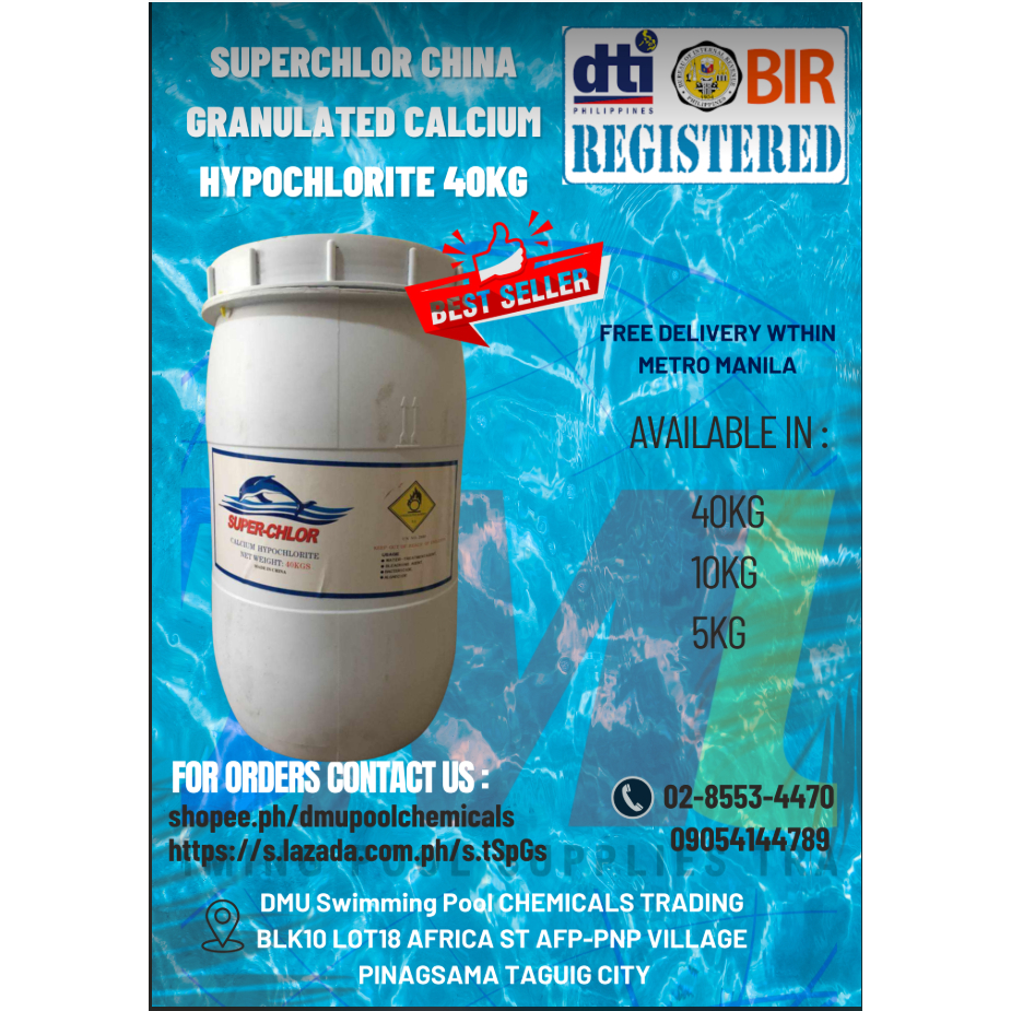 Calcium Hypochlorite Super-Chlor granules china | Shopee Philippines
