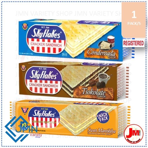 JM FG-0082 | REBISCO | Skyflakes Cracker Sandwich 30g x 10 | Condensada ...