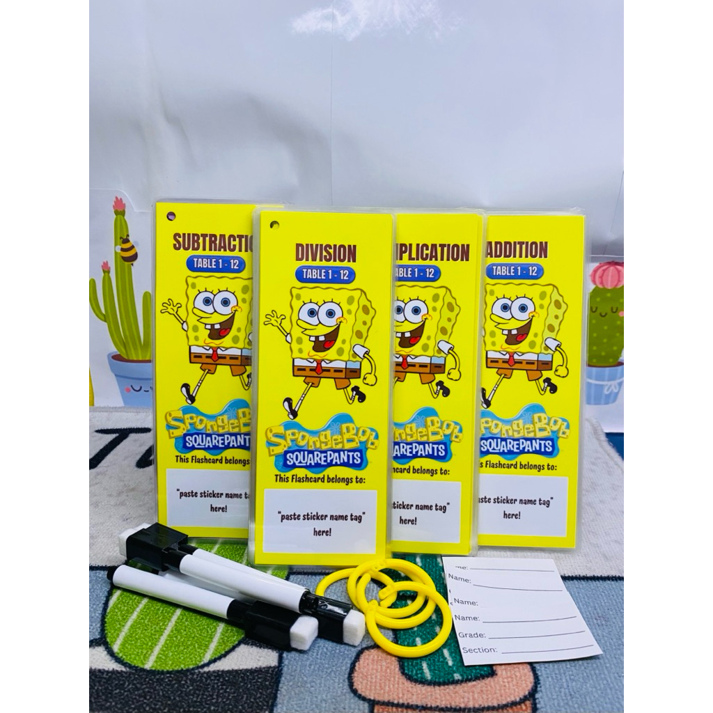 spongebob Character Multiplication, Division, Addition, Subtraction ...