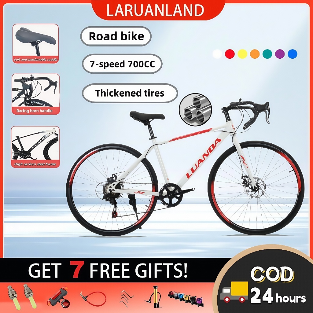 LUANDA 700c Road Bike Adult Bike Fixie Bike Fixed Gear Bike Aluminum ...