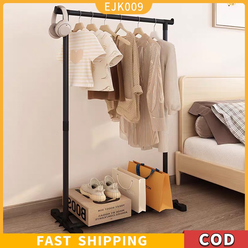 ⚡️PH⚡️Bedroom Double-rod Hangers Floor Balcony Drying Rack Wardrobe ...